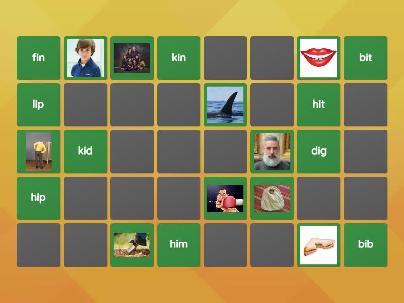 Short I Sounds Matching - Matching pairs