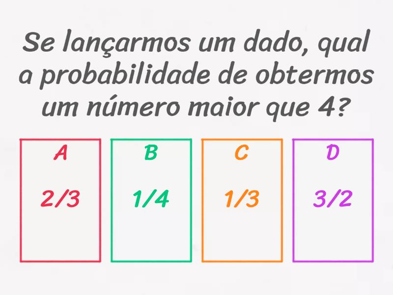 Matemática Aplicada - probabilidade - Quiz