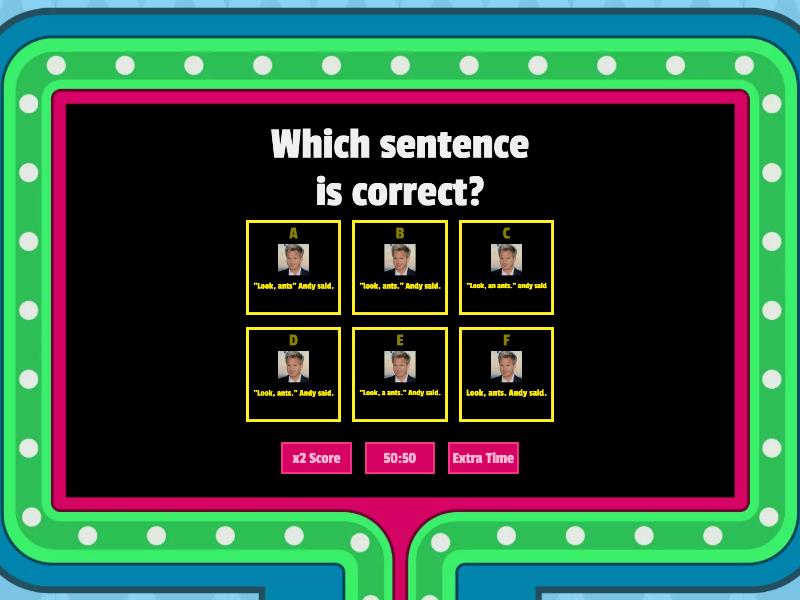 Quotation Marks - Gameshow quiz