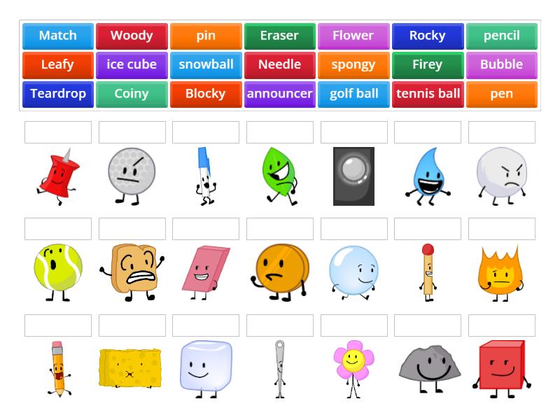 who are those bfdi S1 characters? - Match up