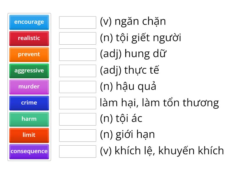 B2.3-U2-reading vocabulary - Match up