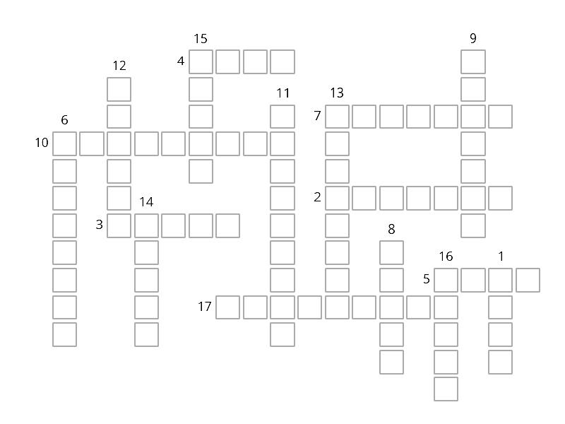 Food vocabulary - Crossword