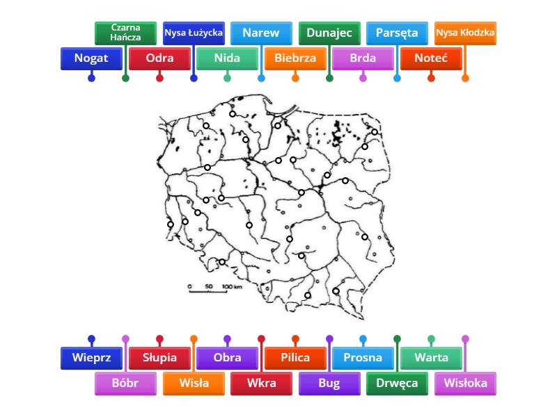 Rzeki Polski 1 - Labelled diagram