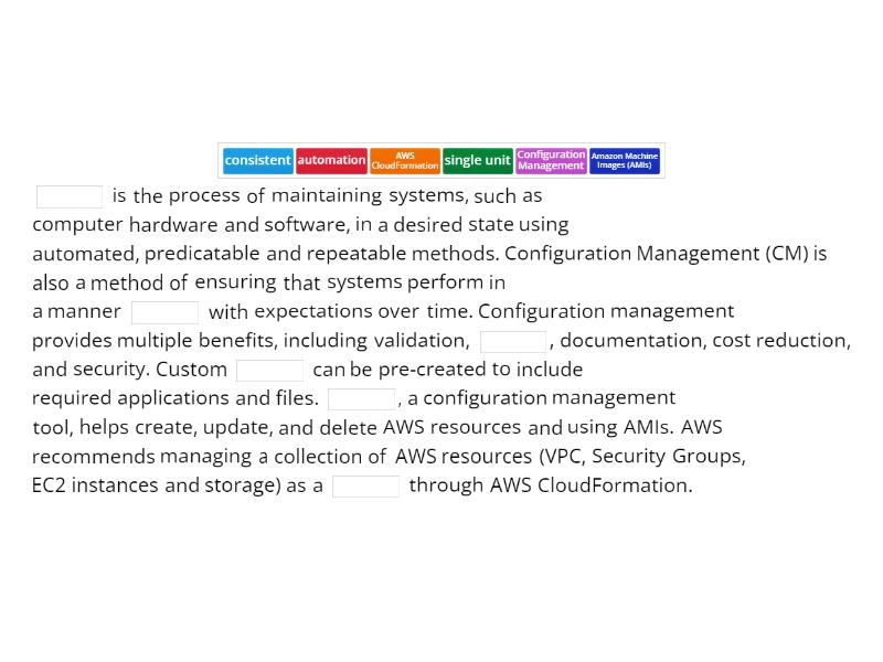 Automated and Repeatable Deployments, IaC - Missing word