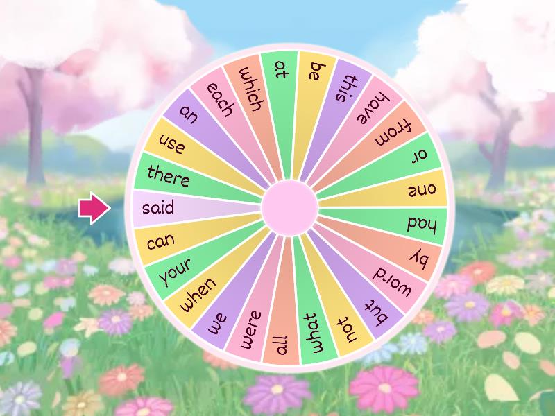BUILD Instant Words - Random wheel