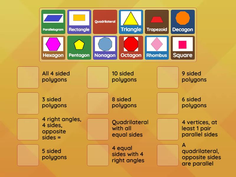 Polygon Sort Correct Definitions - Match up