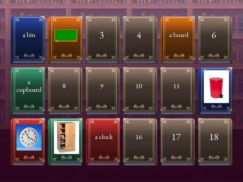 Memory game: Classroom objects 1 - Parejas