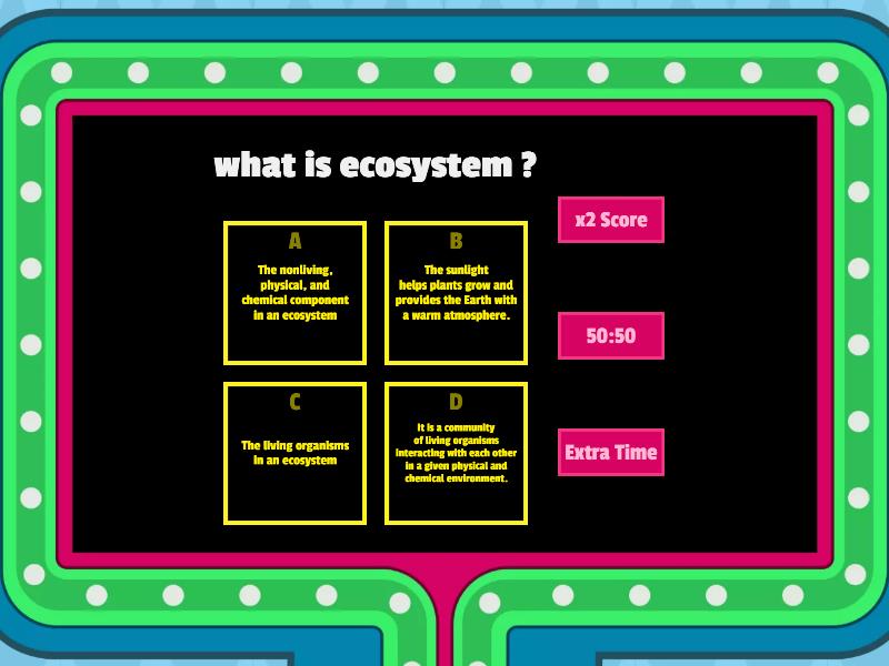 Ecosystem - Gameshow quiz