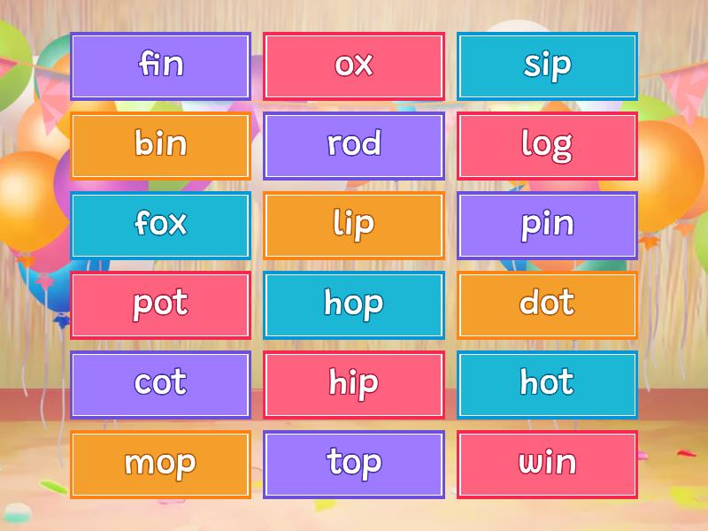 OPW 2 Unit 6 POP! Short Vowel o - Flip tiles