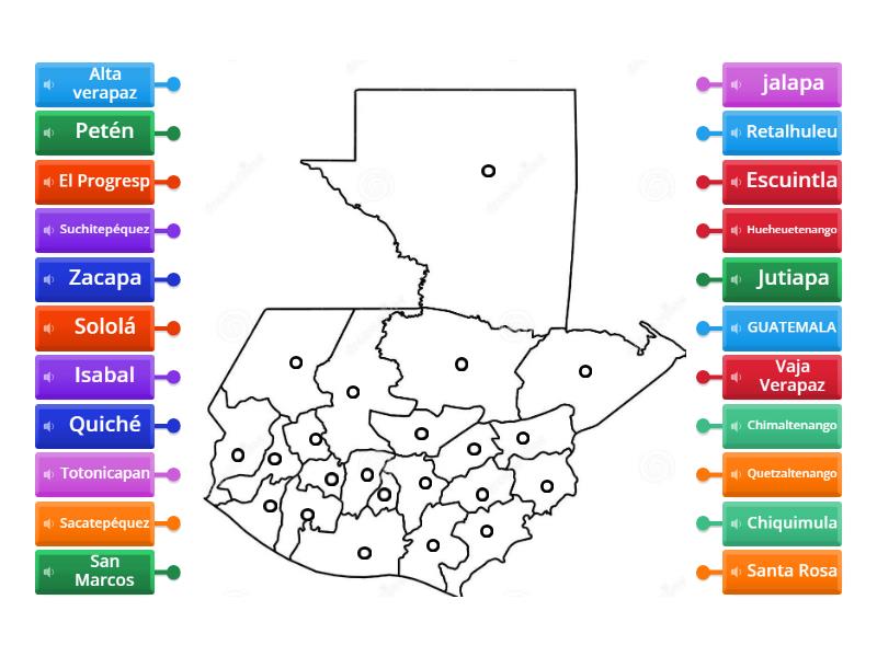 Departamentos De Guatemala Labelled Diagram