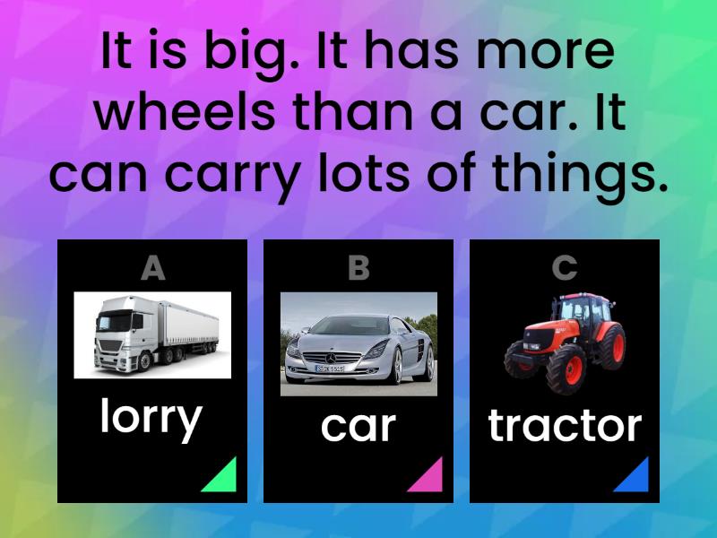 Vehicle Quiz - Cuestionario