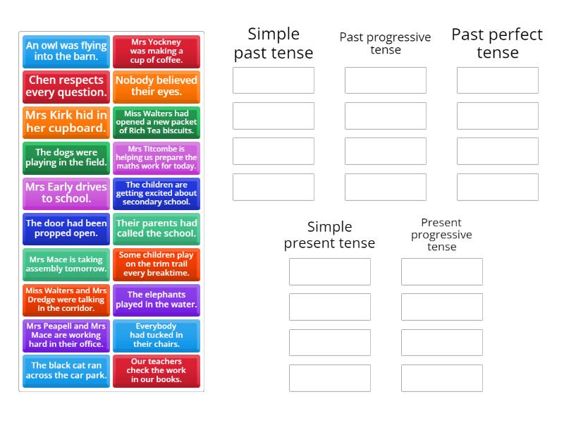 Tense Sort - Group sort