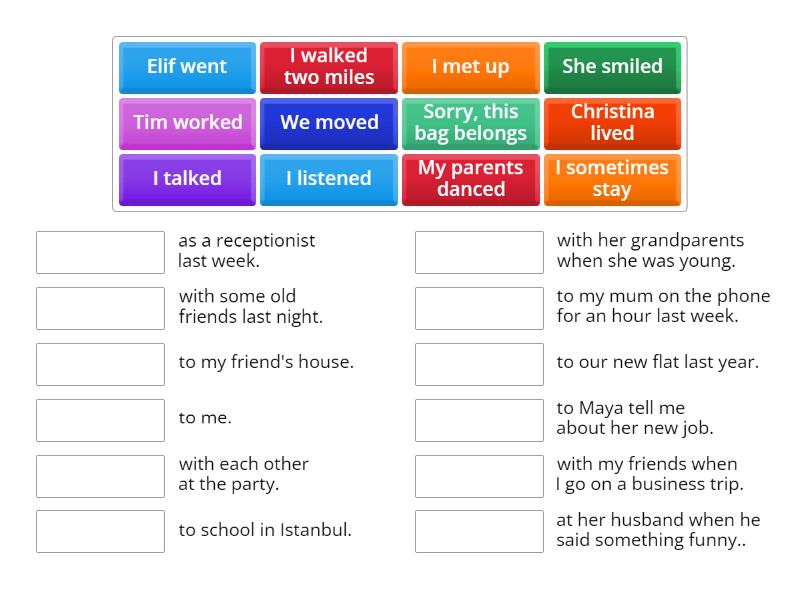 Roadmap A2 unit 6C verbs+prepositions - Match up