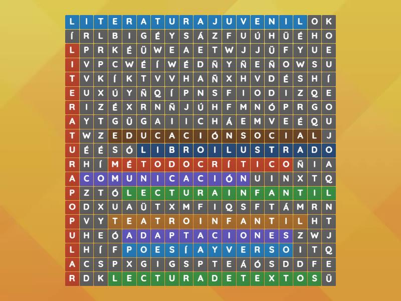 La promoción de la lectura - Sopa de letras