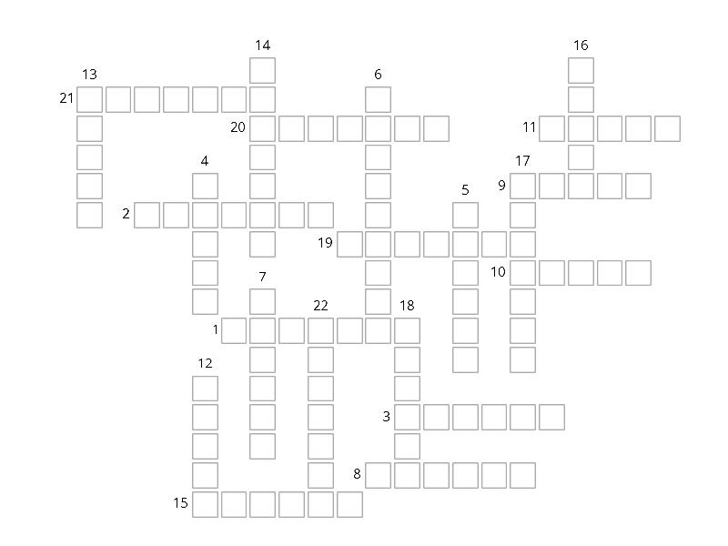 Sort 21 Long U Patterns - Crossword