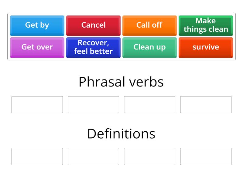 Phrasal verbs group 2 - Group sort