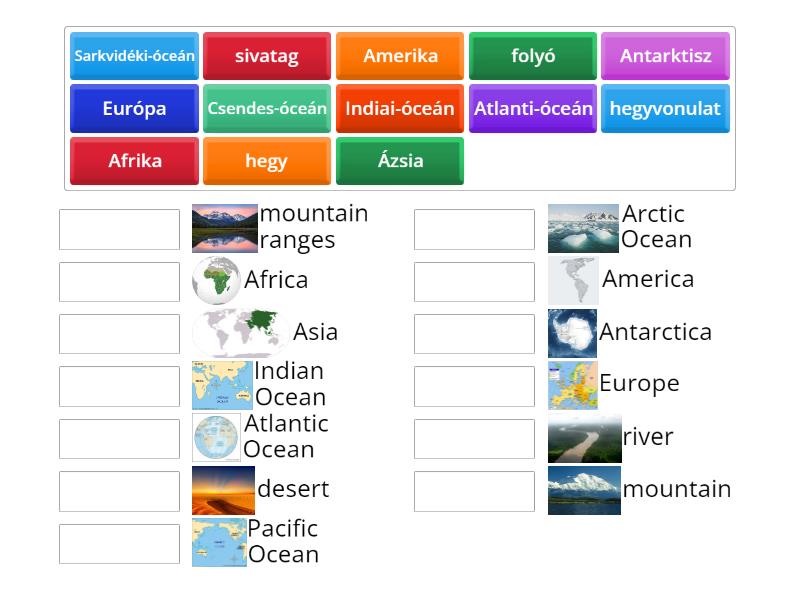 Project 1 Unit 2 Geography: the world - Match up