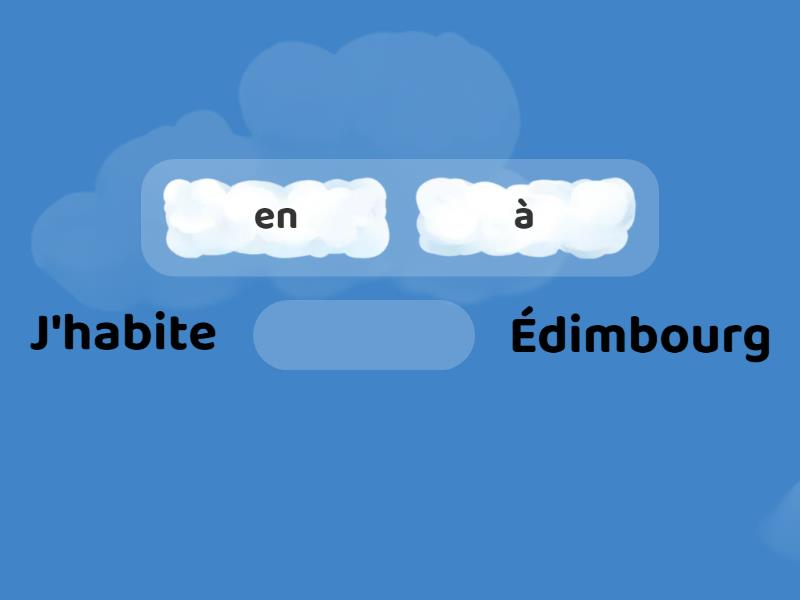 J'habite .... P6 French - Complete the sentence