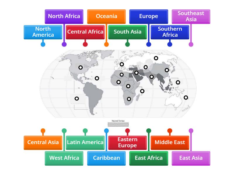 AP World Regions - Labelled diagram