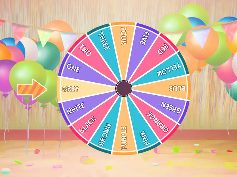 BINGO COLORS AND NUMBERS - Spin the wheel