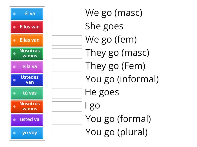 BS Verbo IR (to go) - Match up