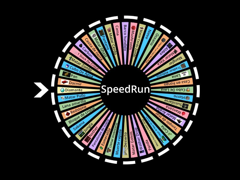 SpeedRun Minecraft - Spin the wheel