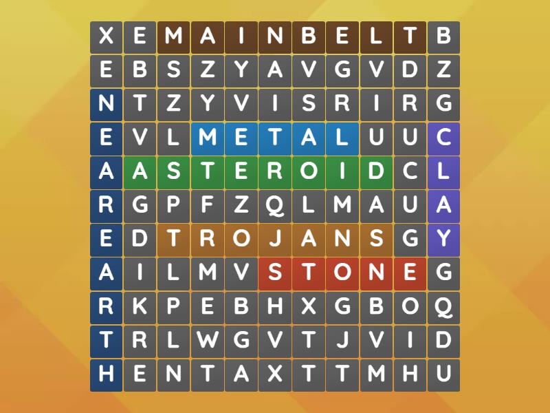 Asteroids - Wordsearch