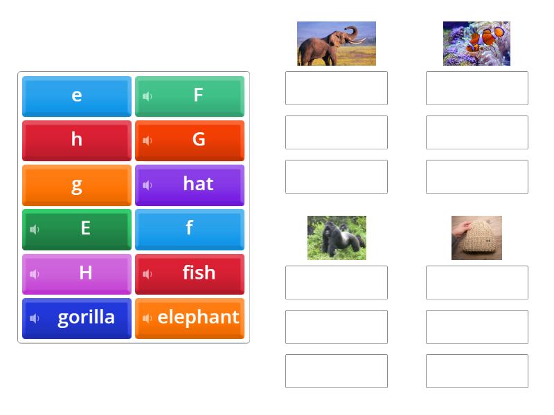 Alphabet EFGH - Group sort