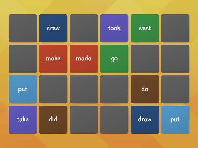 Smart Junior 4 Past Simple Irregular verbs - Parejas