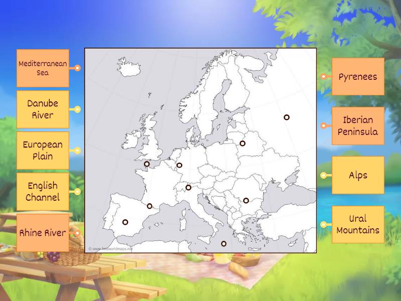 SS6G7 Map Skills - Labelled diagram