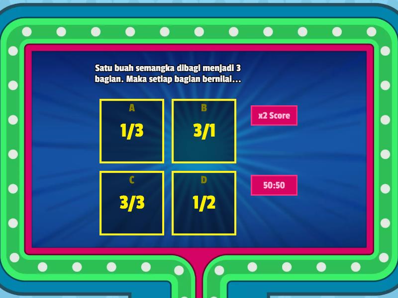 MATEMATIKA KELAS 3 - Gameshow quiz