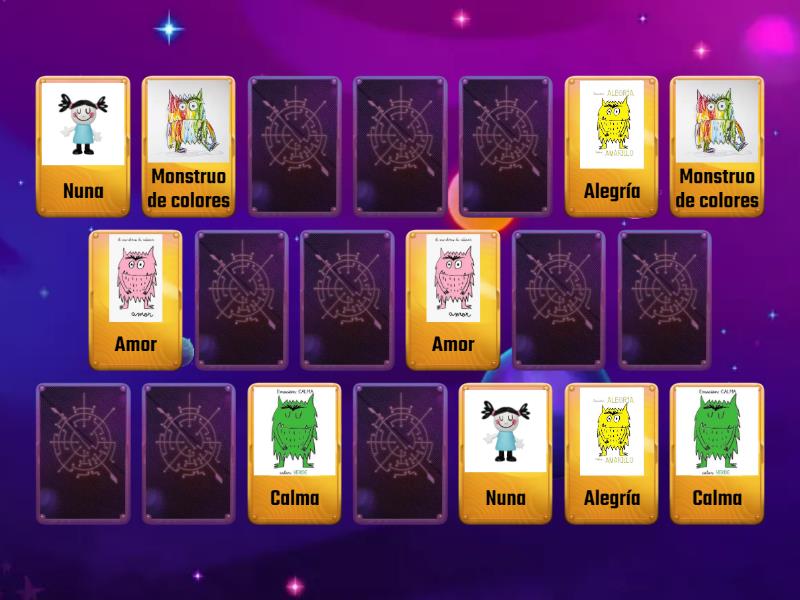 Juego de la memoria. Encontrar el par coincidente. - Matching pairs