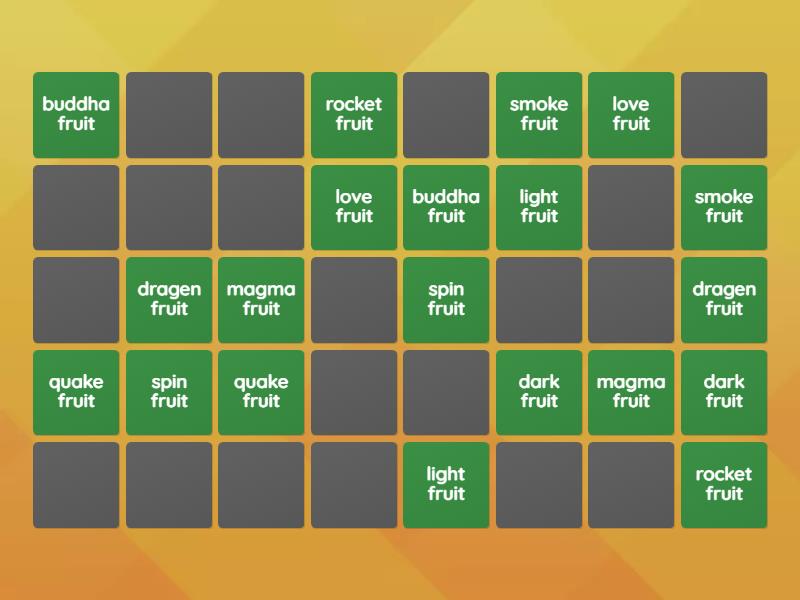 find the fruits - Matching pairs