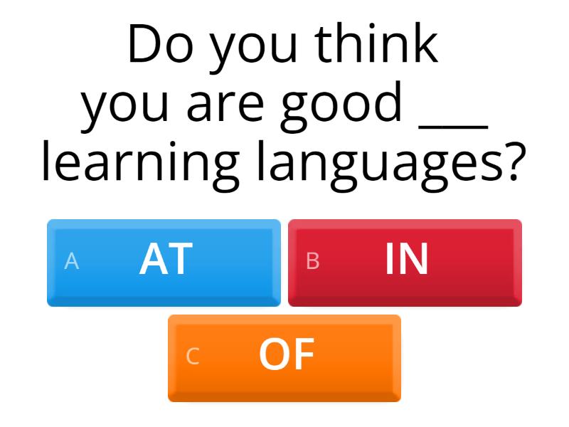 7C - ADJECTIVES AND PREPOSTIONS - Quiz