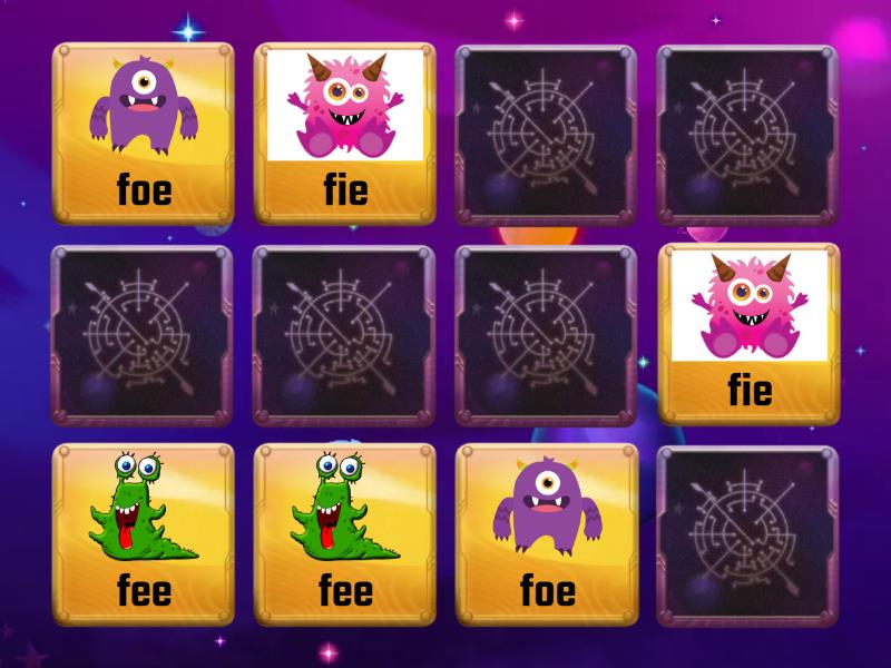 /f/ syllables - monsters - Matching pairs