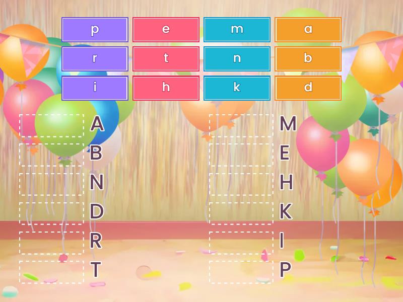 Test after Hickey Lesson 10 (capital letters) - Match up