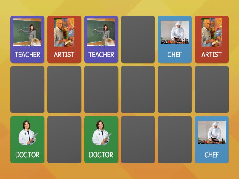 MEMORY GAME - JOBS - Matching pairs