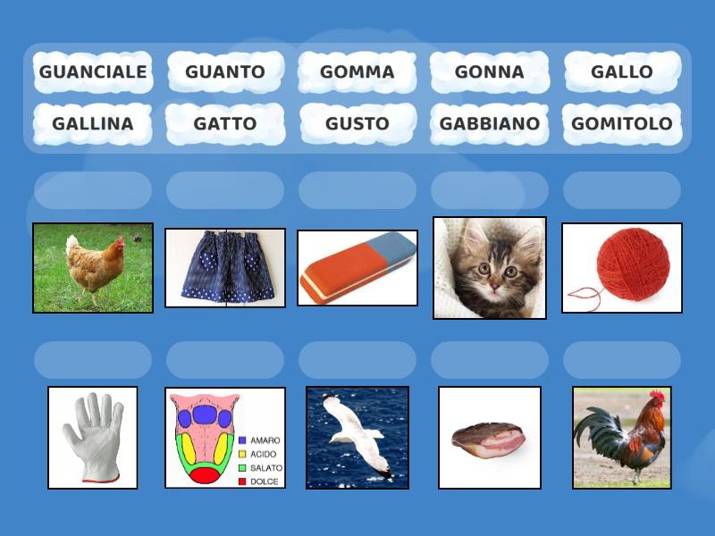 ABBINA LE PAROLE ALLE IMMAGINI SUONI GA-GO-GU - Match up