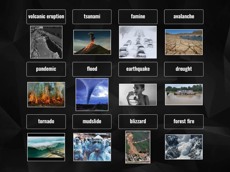 Natural disasters - Match up