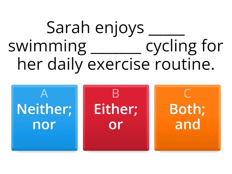Correlative Conjunction Quiz - Test
