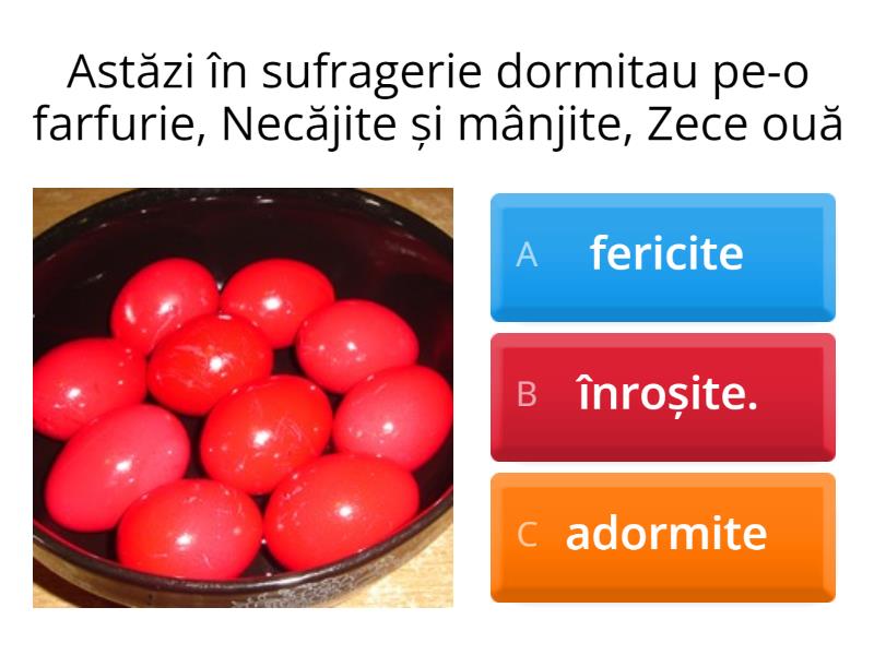 La Paști, de George Topârceanu - Quiz