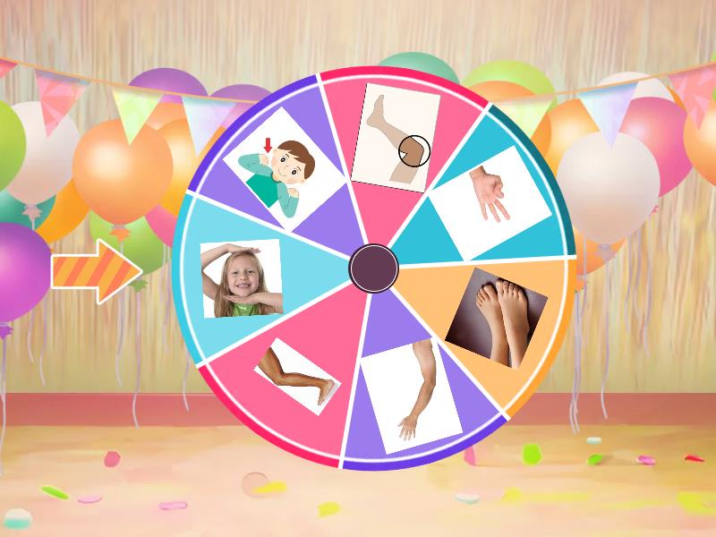 Body parts - Spin the wheel