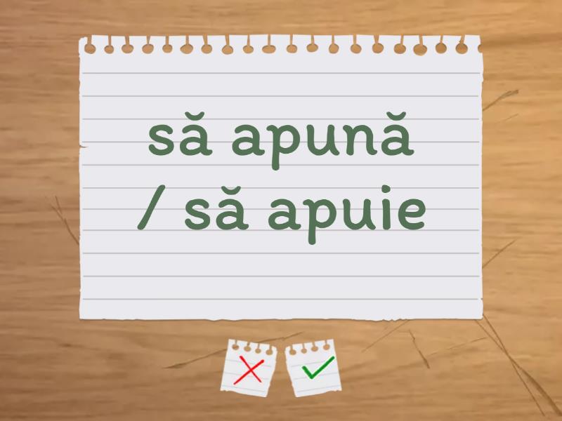 Modul conjunctiv, forma corectă - Tarjetas flash