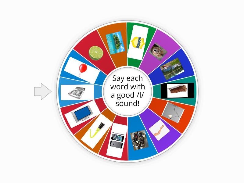 L initial & medial WORDS - Spin the wheel