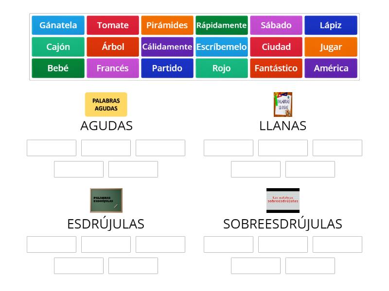 CLASIFICACIÓN DE PALABRAS - Group sort