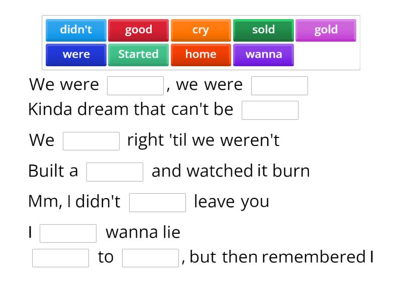 Listening-Miley Cyrus - Flowers - Complete the sentence
