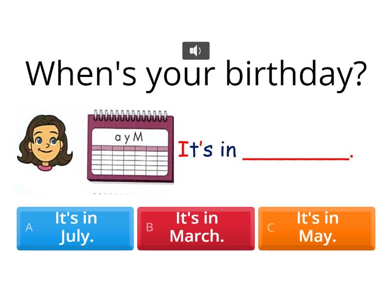 WHEN'S YOUR BIRTHDAY? - Quiz