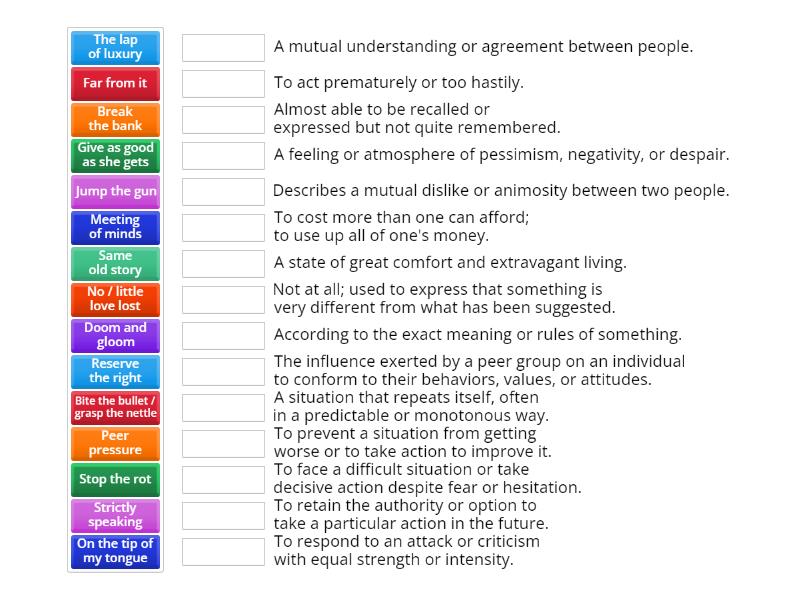 Alliteration. Definitions - Match up