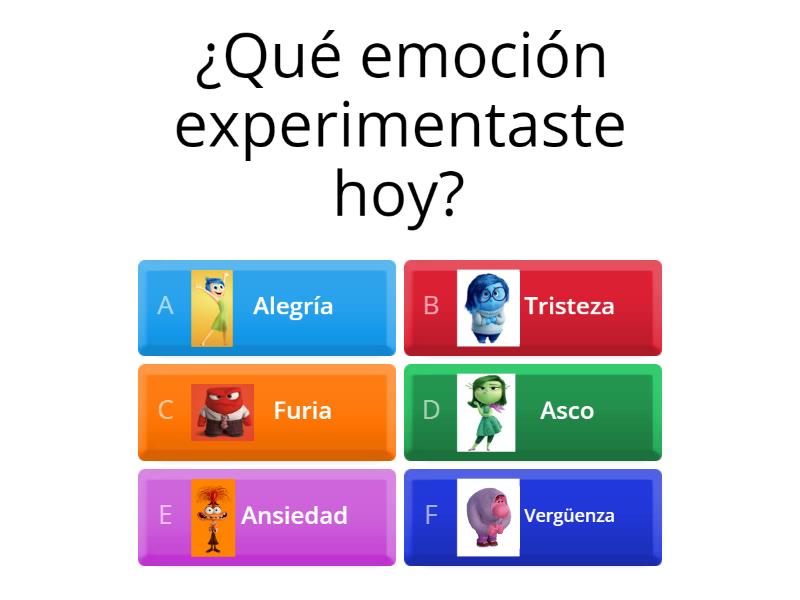 Expresando mis emociones - Cuestionario