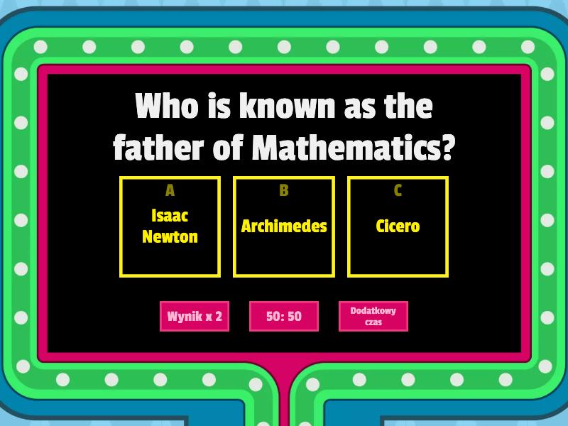 Maths Trivia - Gameshow quiz